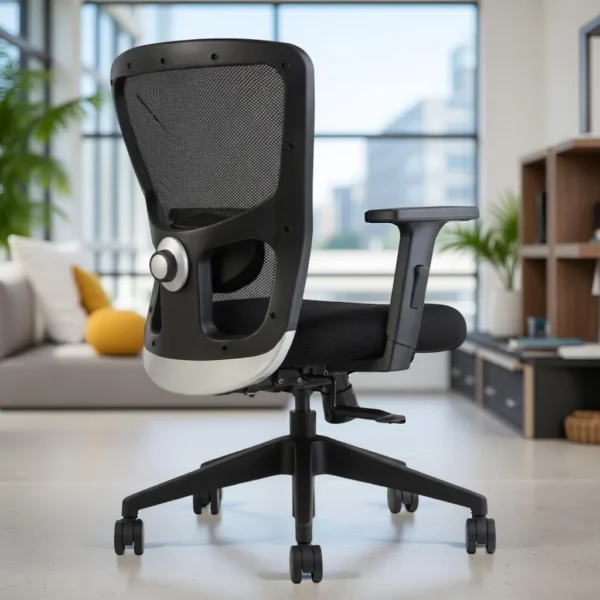 Erica Mid Back Office Chair Black | Ergonomic Revolving Chair